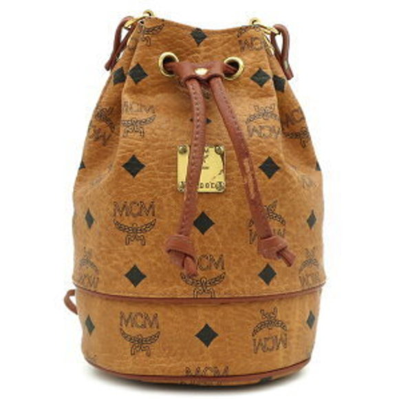 MCM | Bags | Mcm Shoulder Bag Visetos Mini Leather Cognac Brown ...